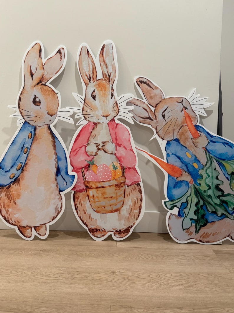 Peter Rabbit Party Decoration Cutouts | Bunny Happy Easter Party ...