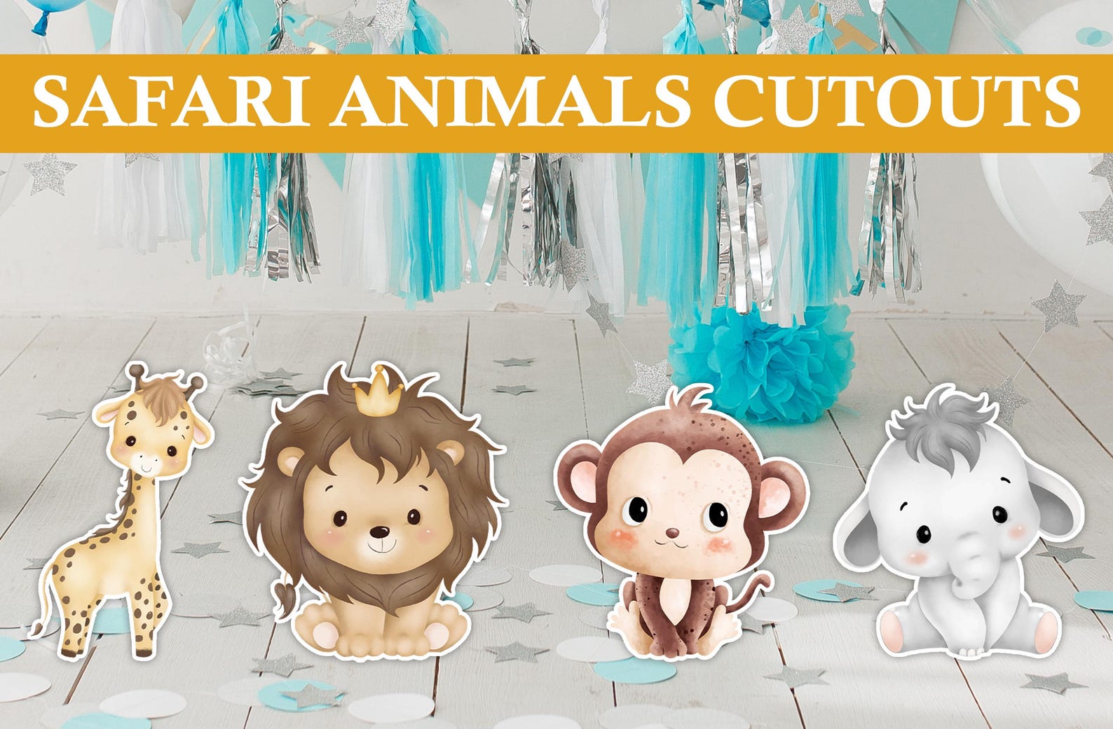 Jungle Animal Cutouts: Safari Birthday Party Decorations - Etsy