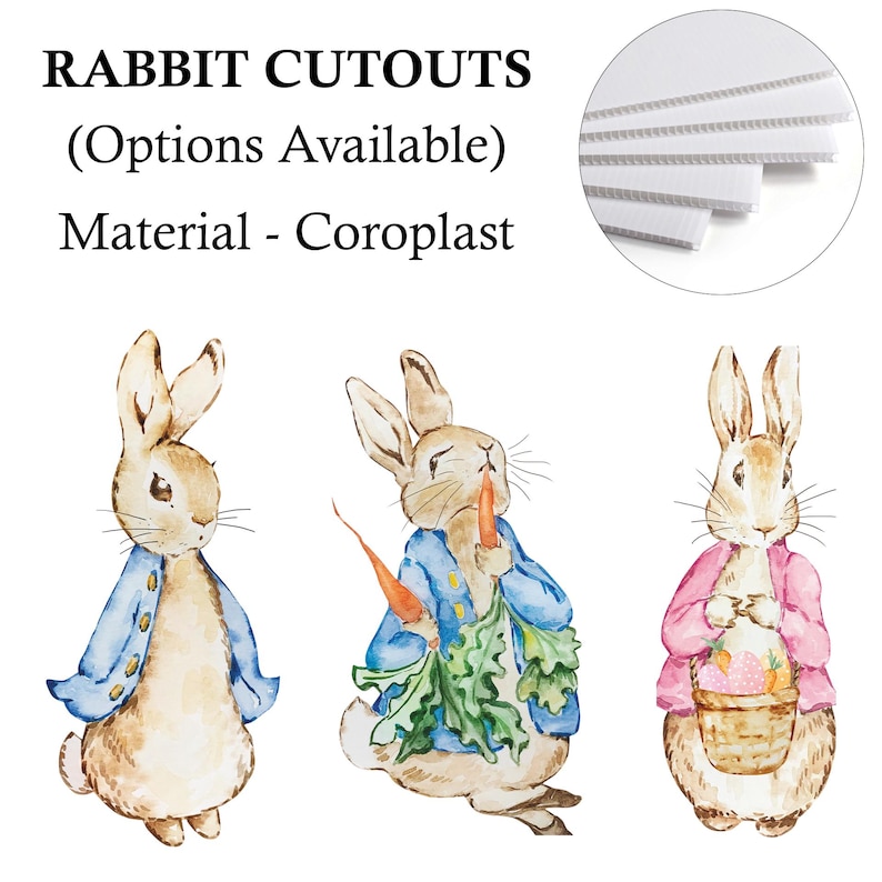 Peter Rabbit Party Decoration Cutouts | Bunny Happy Easter | With ...