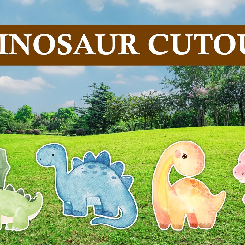Dinosaur Cut Outs - Etsy