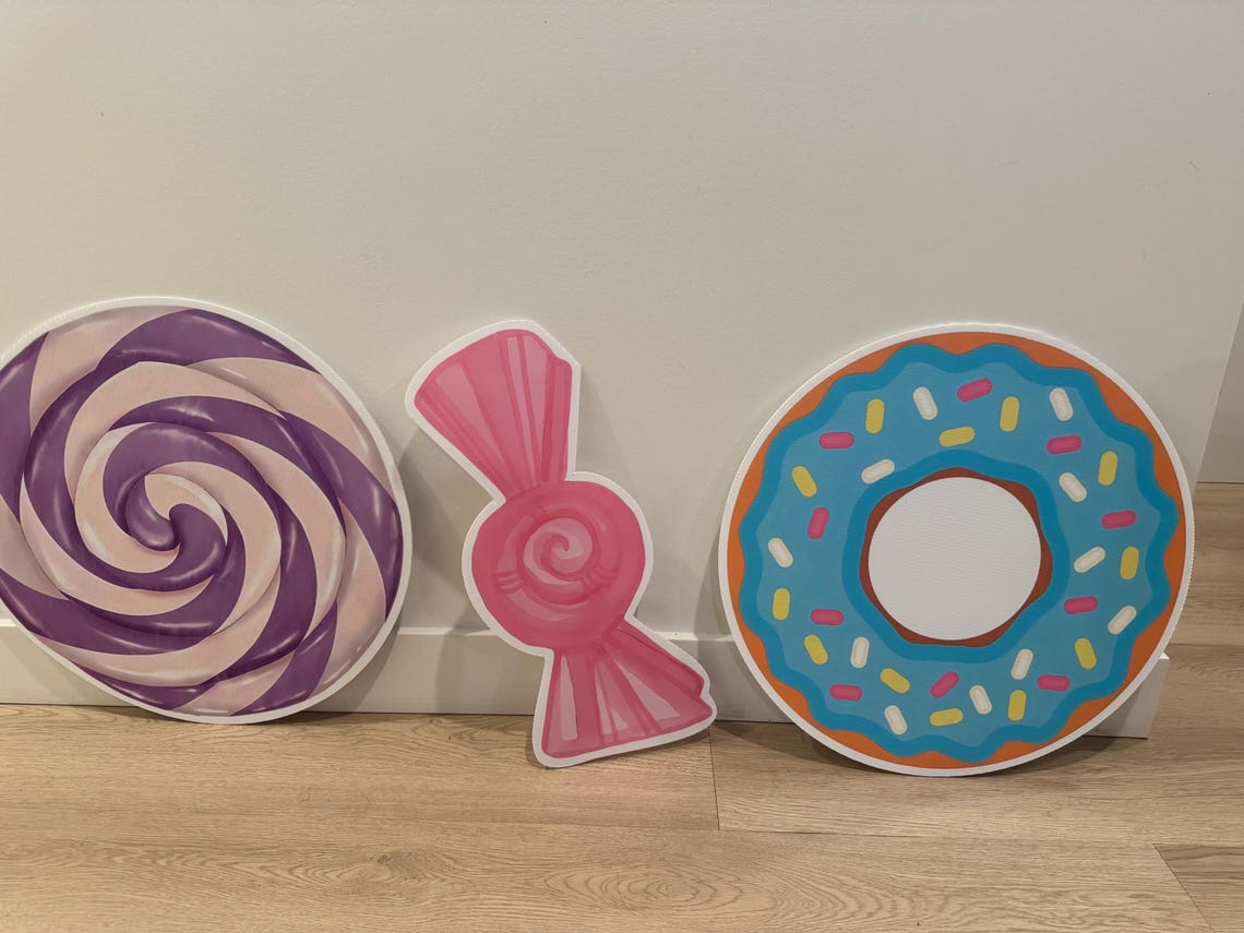 Candy Cutouts Candyland Party : Ice Cream & Donut Birthday Decorations ...