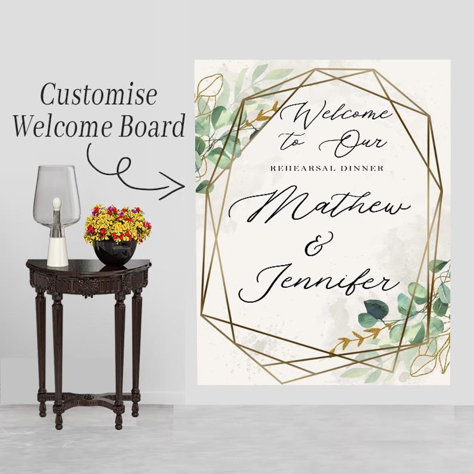 Wedding Welcome Sign, Wedding Welcome Sign Board, Western Wedding ...