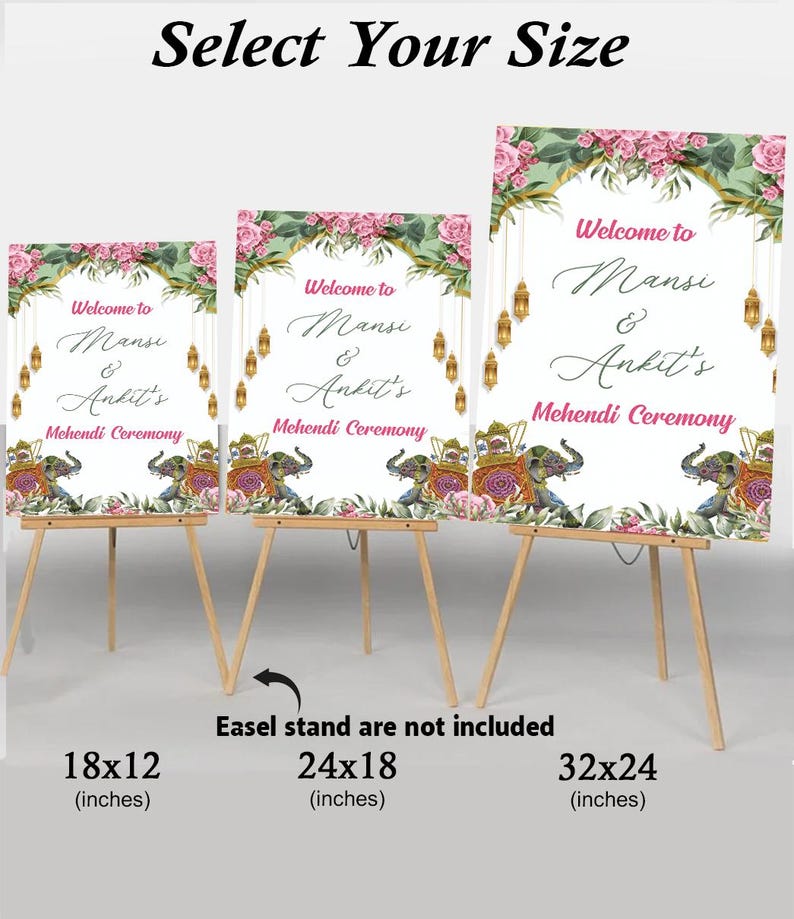 Indian Mehndi Welcome Sign: Traditional Ceremony Decor - Etsy Canada