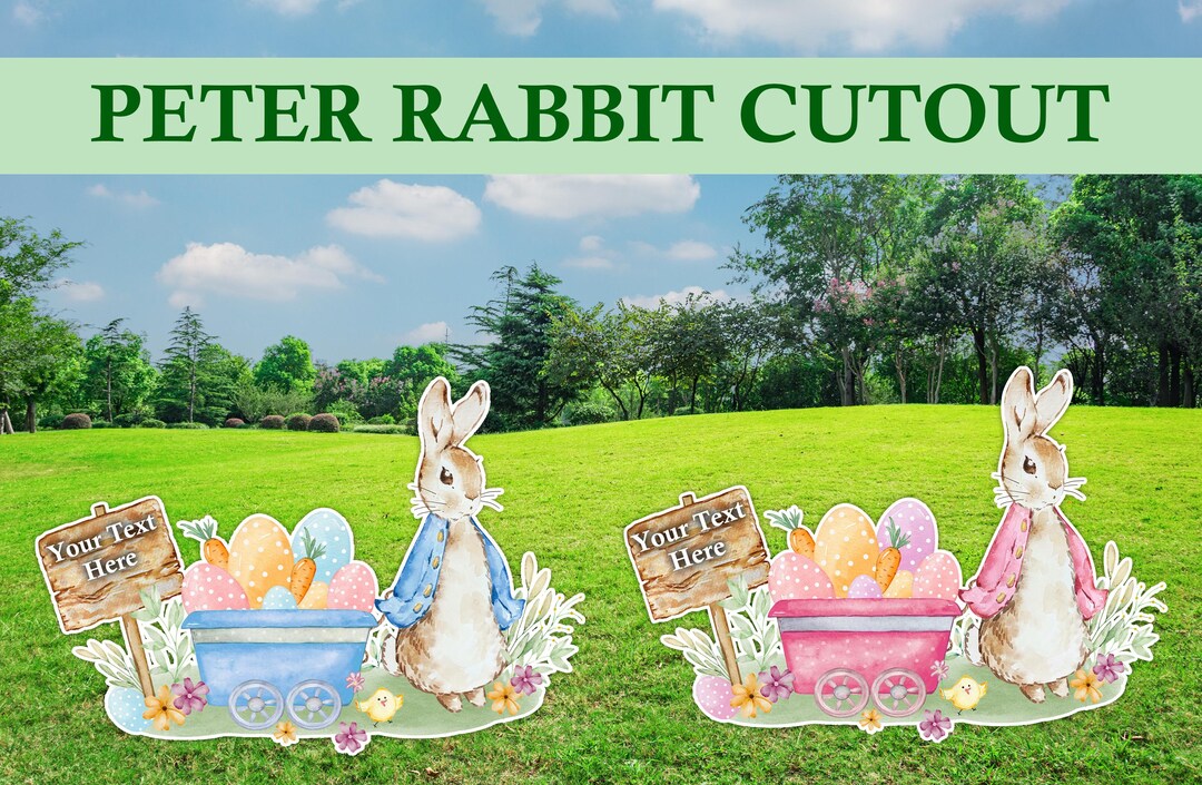 Peter Rabbit Cutout | Peter Rabbit Big Decor Cutout| Blue or Pink Bunny ...