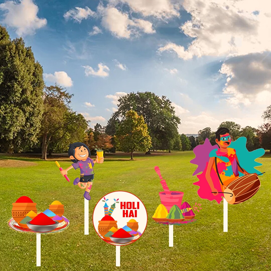 Holi Party Cutout for Holi Decorations Prop for Holi Party Punjabi Holi ...