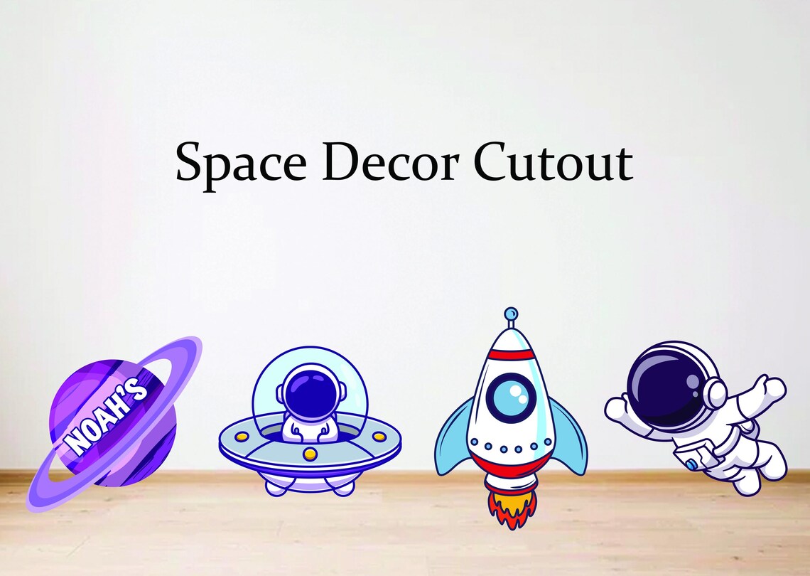Space Party Decoration Cutouts Astronaut Galaxy Birthday Party Cutouts ...