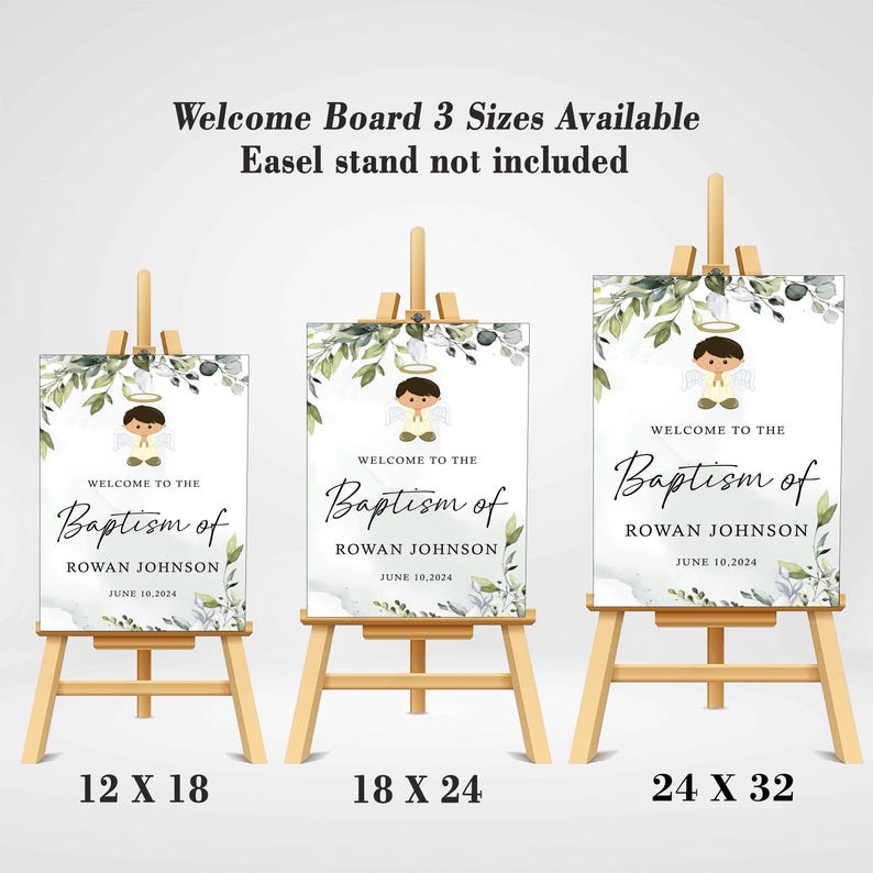 Personalized Baptism Welcome Sign: Christening Decor - Etsy