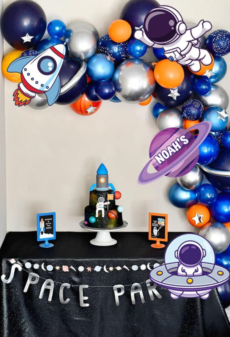Space Party Decoration Cutouts ,astronaut Galaxy Birthday Party Props ...