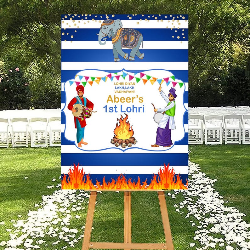 Lohri Party Welcome Sign welcome Board for Punjabi Lohri Party lohri ...