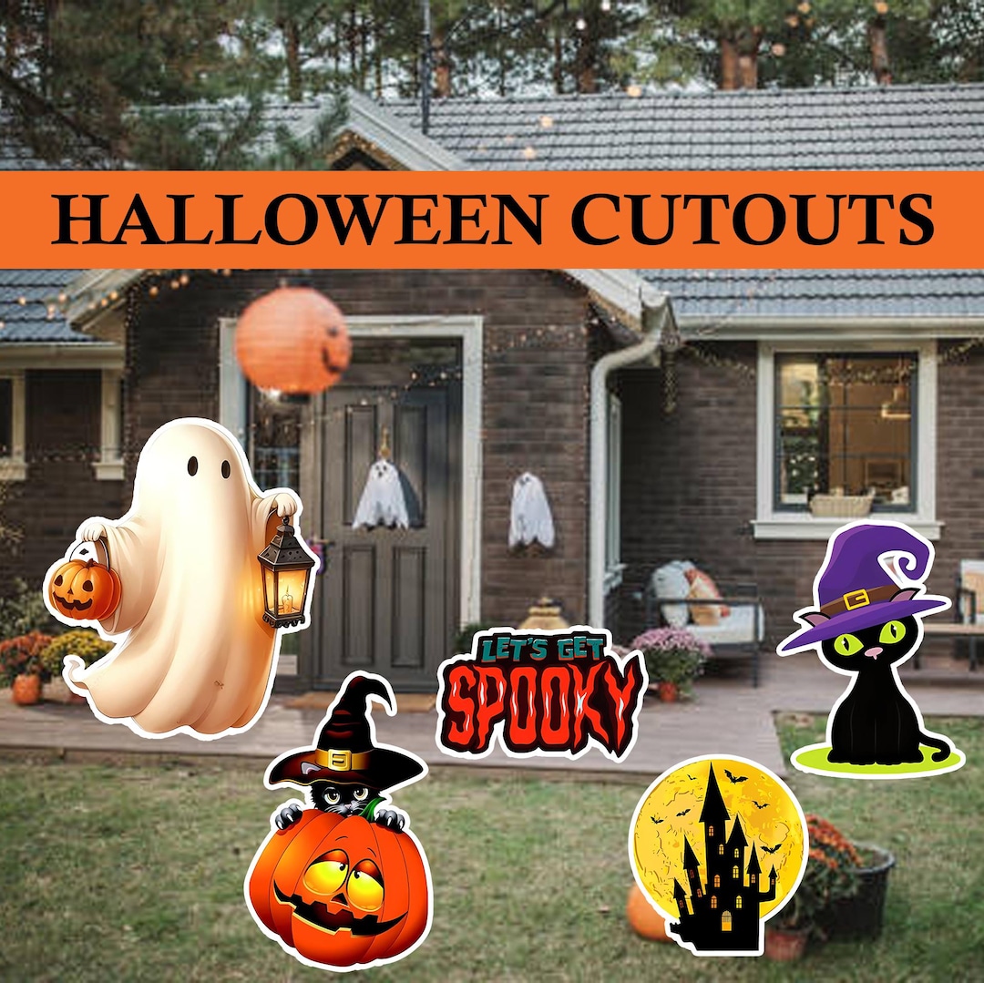 Scary Halloween Party Cutouts: Waterproof Coroplast Decoration - Etsy