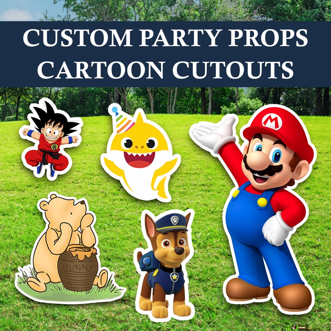 Custom Character Cutout: Personalized Party Decor, Waterproof - Etsy