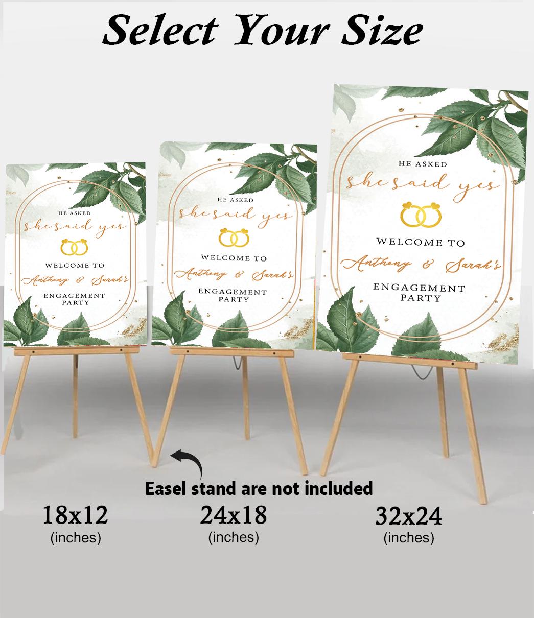 Engagement Customized Welcome Sign Board | Welcome Board for Engagement ...