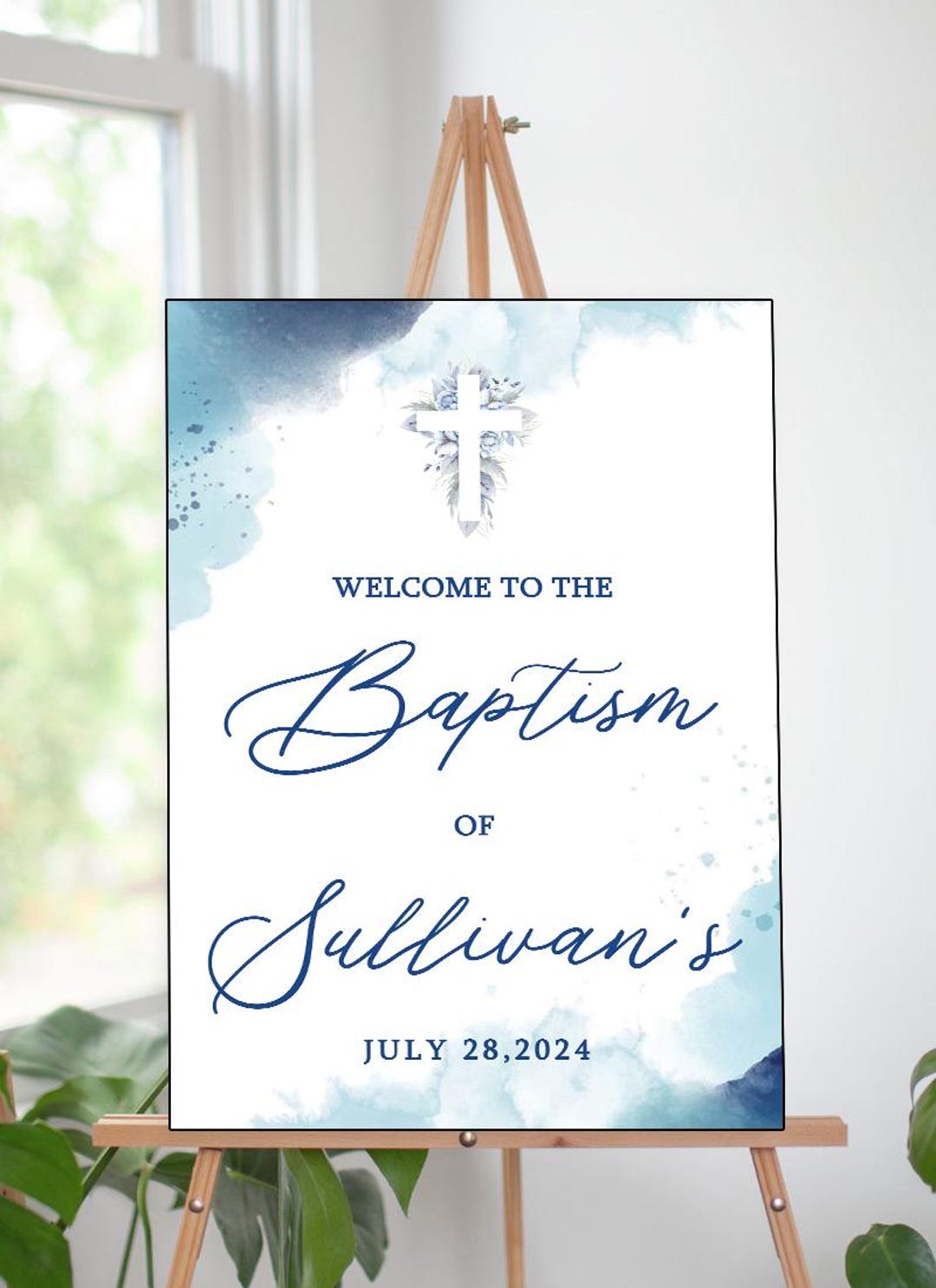 Baptism Personalized Welcome Sign Board | Welcome Sign Board for First ...