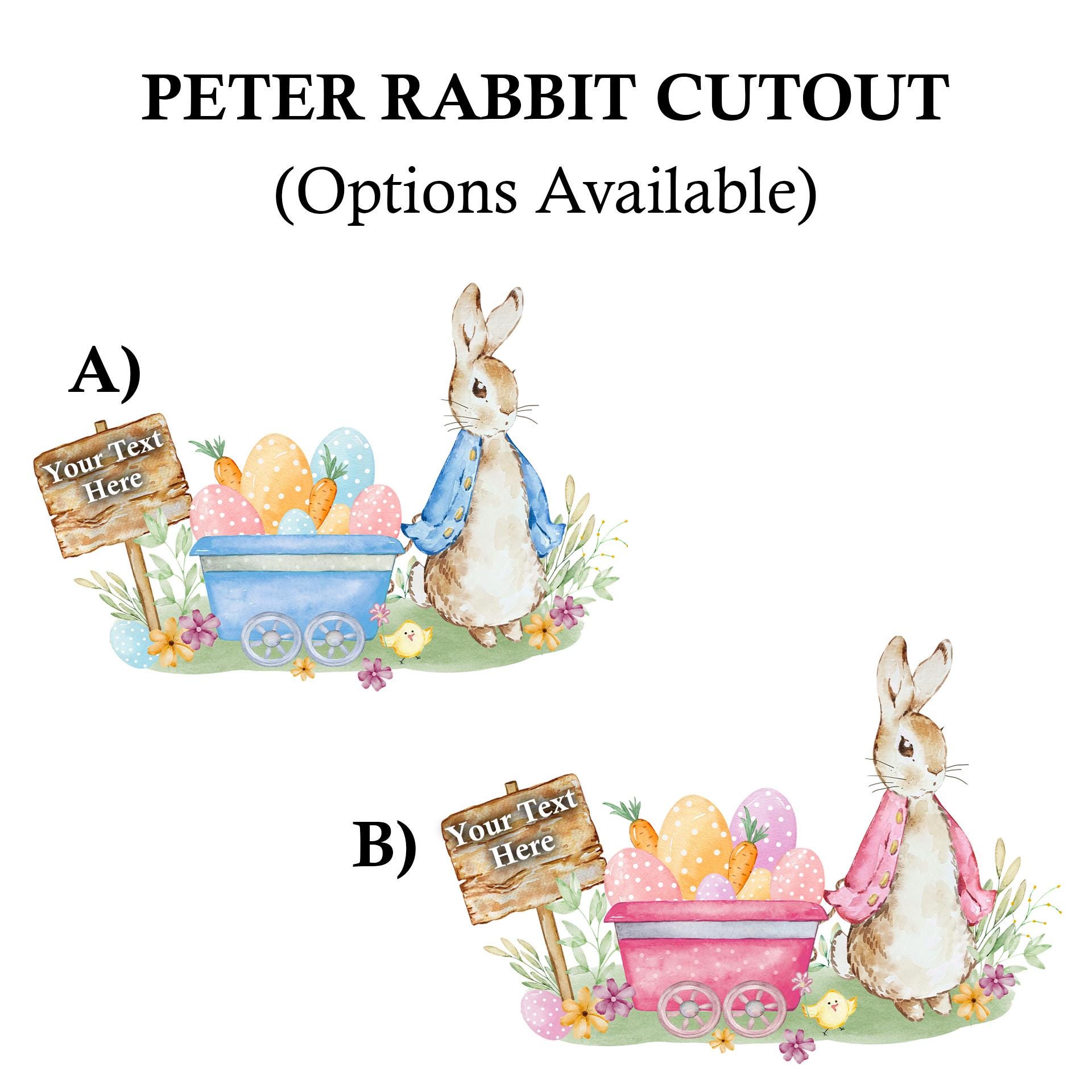 Peter Rabbit Cutout | Easter Decor | Bunny Birthday| Easter Signs - Etsy