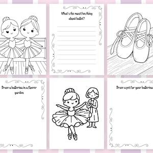 Bundle 1: Ballet Coloring Pages, Ballerina Printables, Activities for ...