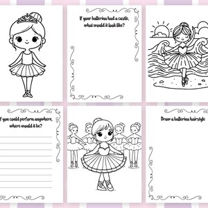 Bundle 1: Ballet Coloring Pages, Ballerina Printables, Activities for ...