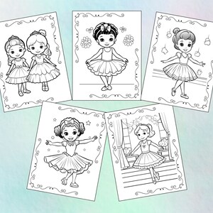 23 X Ballet Coloring Pages, Bundle, Cute, Ballerina Coloring Pages ...