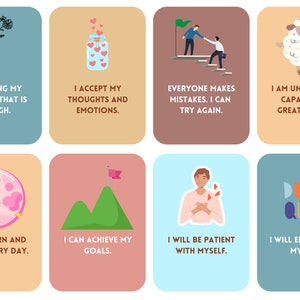 Self-compassion Affirmation Cards - Etsy