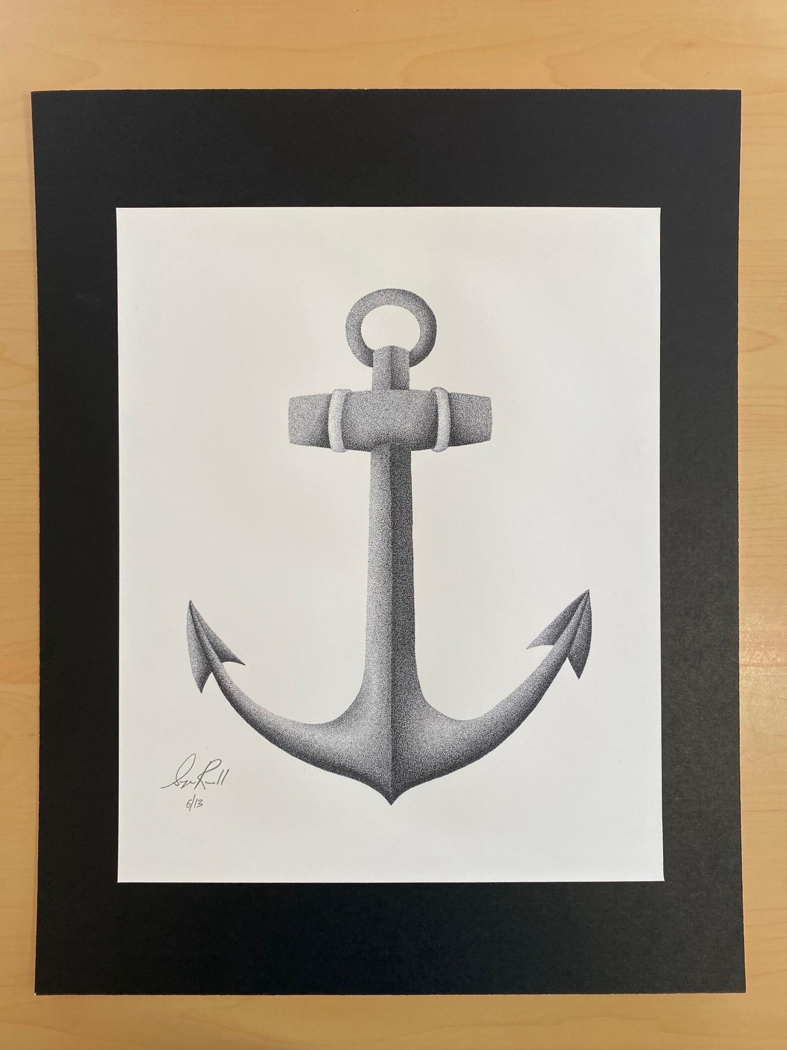Pointillism Anchor Art, Pointillism Art, Stippling Art, Dot Work ...