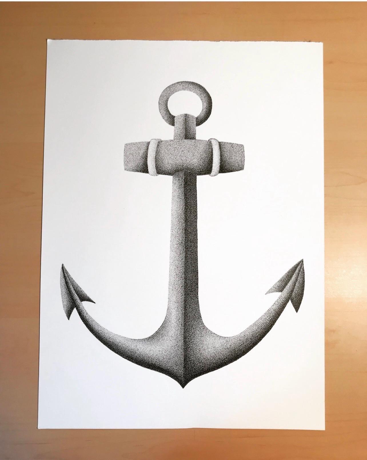 Pointillism Anchor Art, Pointillism Art, Stippling Art, Dot Work, Woman ...