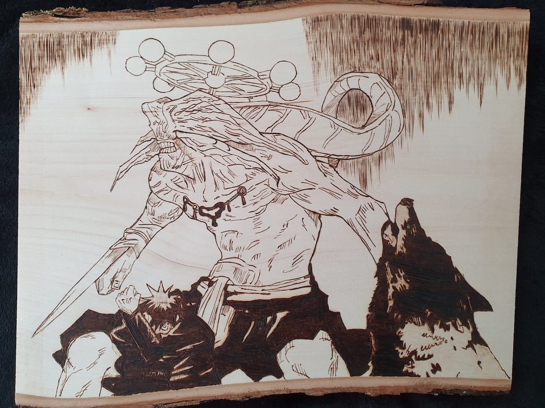 Wood Burned Anime Inspired Art, Available in a Variety of Shapes and ...