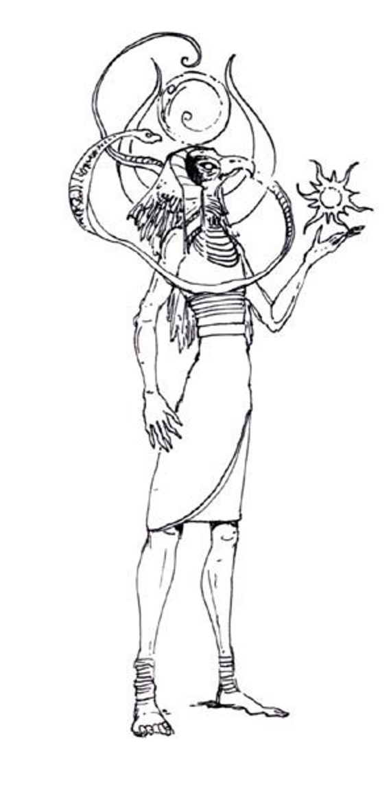 Items similar to Egyptian Ra - Original Ink Drawing - by Stephanie Pui ...