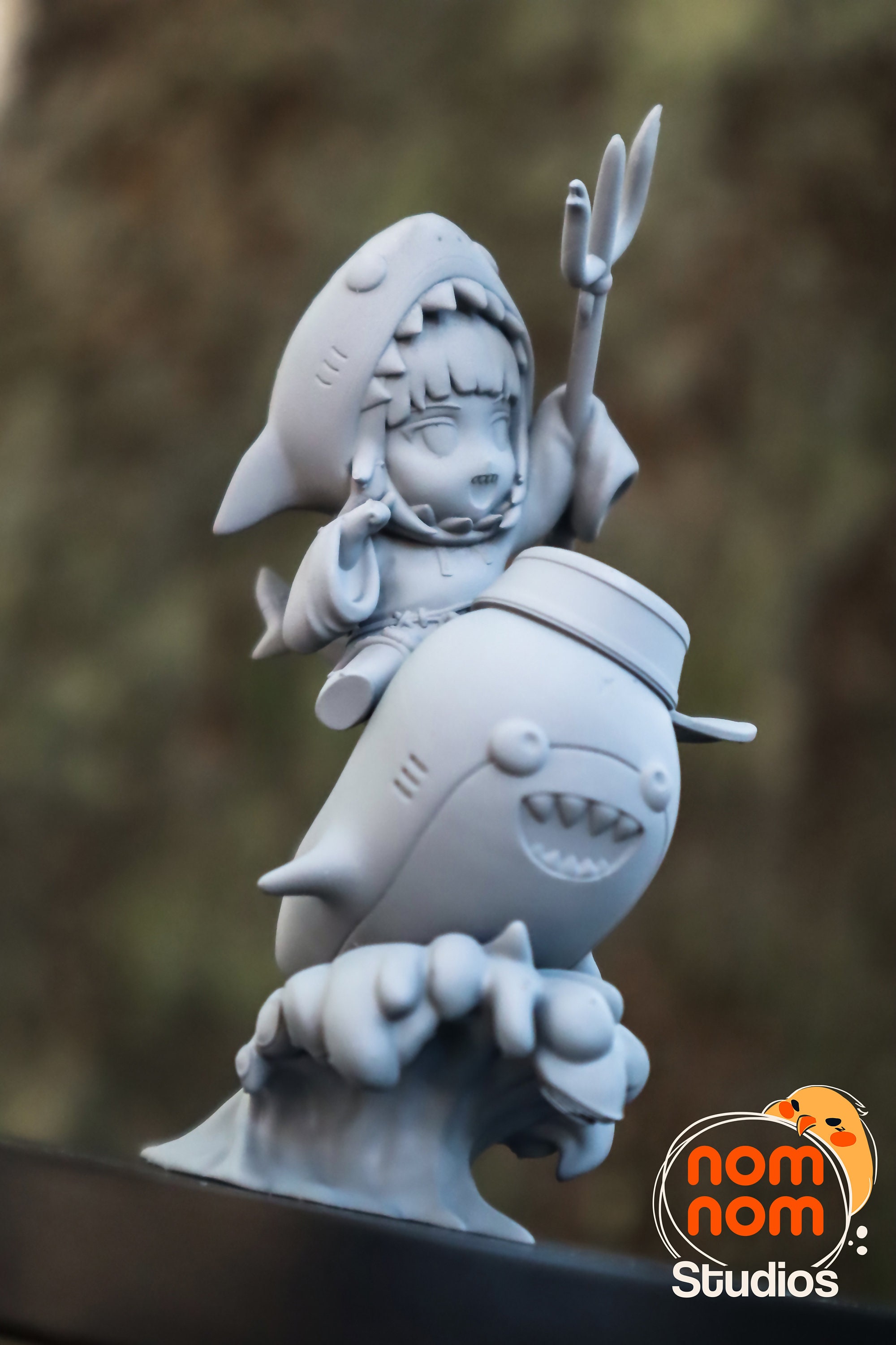 Chibi Gawr-gura 3d Printed Model Unassembled Unpainted - Etsy