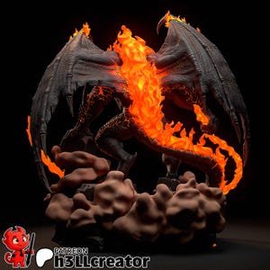 Balrog 1/45 Scale | 3d Printed Model | UNASSEMBLED | UNPAINTED - Etsy