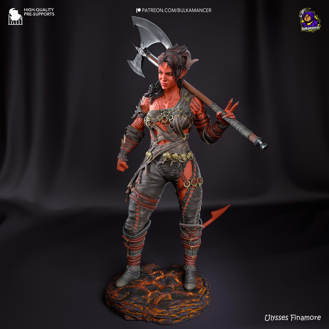Karlach-baldur's Gate 3 3d Printed Model UNASSEMBLED UNPAINTED - Etsy