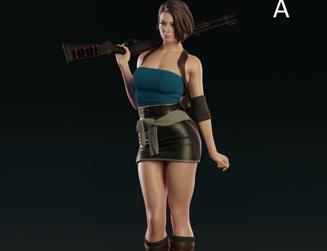 Jill Valentine-Resident Evil / Modelo impreso en 3D / SIN MONTAR / SIN ...