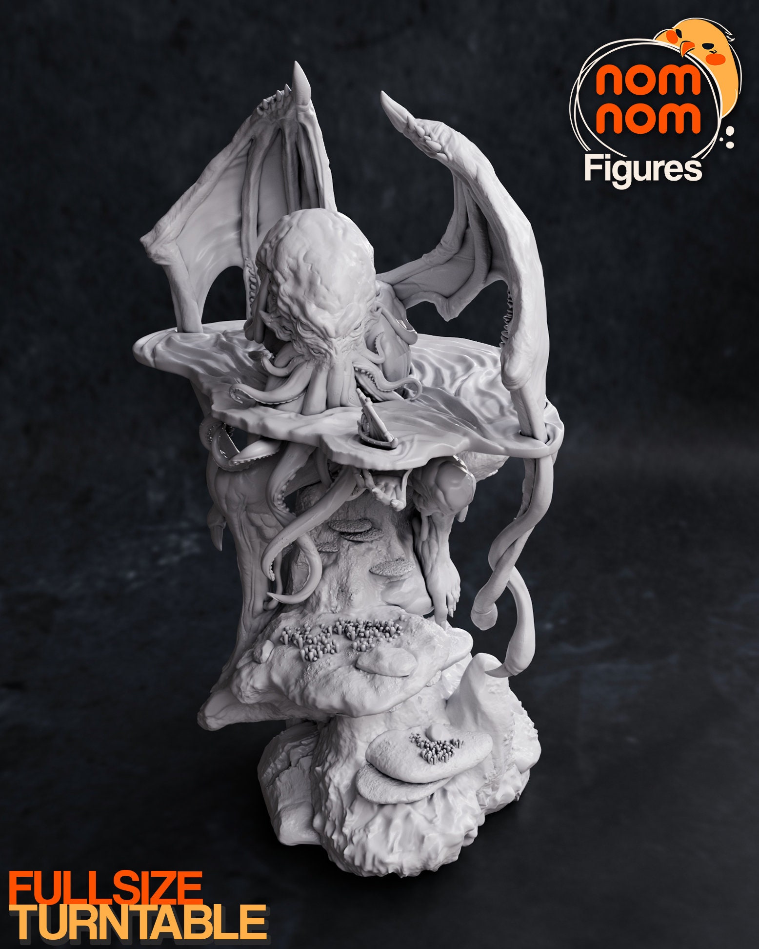 Cthulu-mythos 3d Printed Model Unassembled Unpainted - Etsy