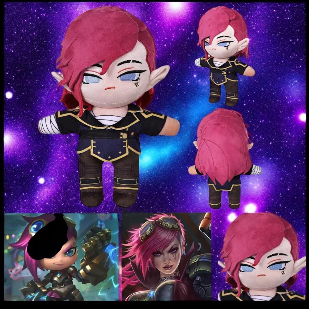 28CM Vi Arcane Plush Toy Cosplay Plush Plushies Cartoon Soft Stuffed ...