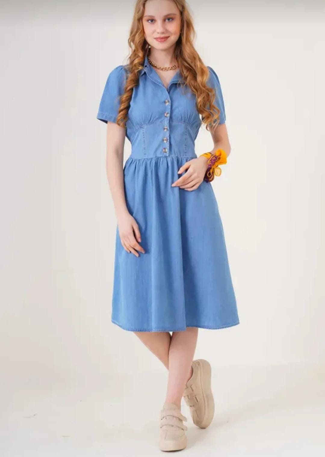 Women's Soft Denim Short Dress and Short Sleeves - Etsy