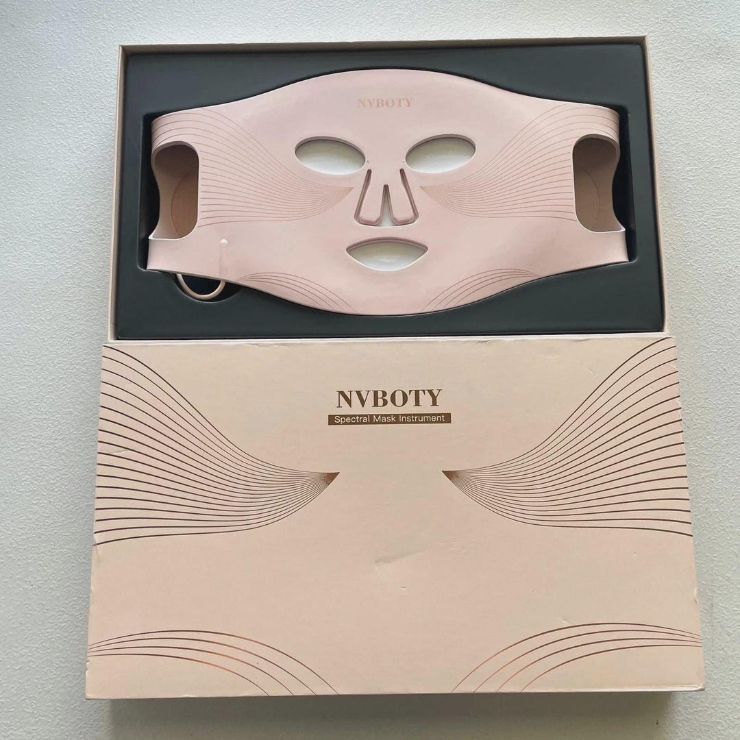 NVBOTY Spectral Mask Instrument- 180 LED Lights Pink Pro Face Mask ...