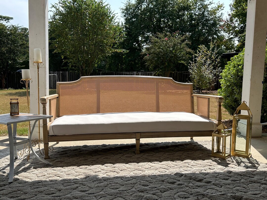 Refinished Luxury French Style Rattan Bench/couch - Etsy