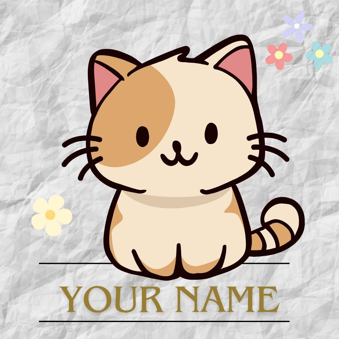 Cat Split Monogram Png, Cute Cat Png, Cat Layered File , Cat Cut File ...