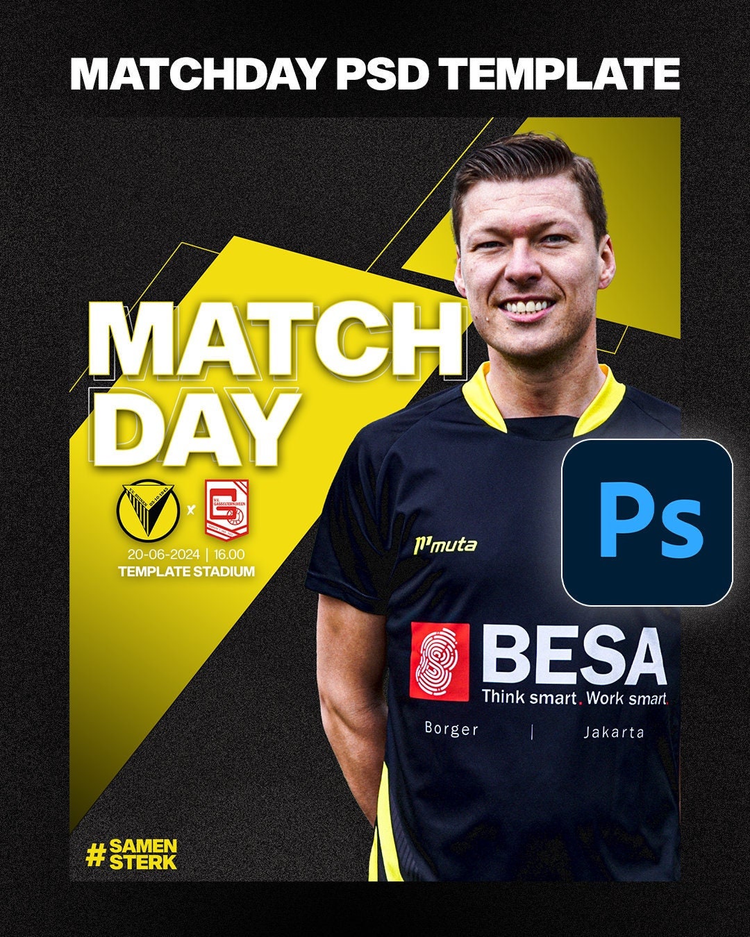 Sports Graphic Design Template - Edit PSD File for Social Media ...