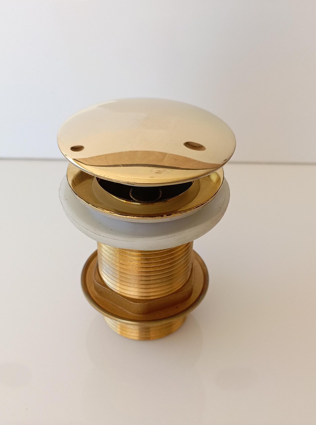 Uncoated Brass Sink Stopper With Push Button, Suitable for Kitchen and ...