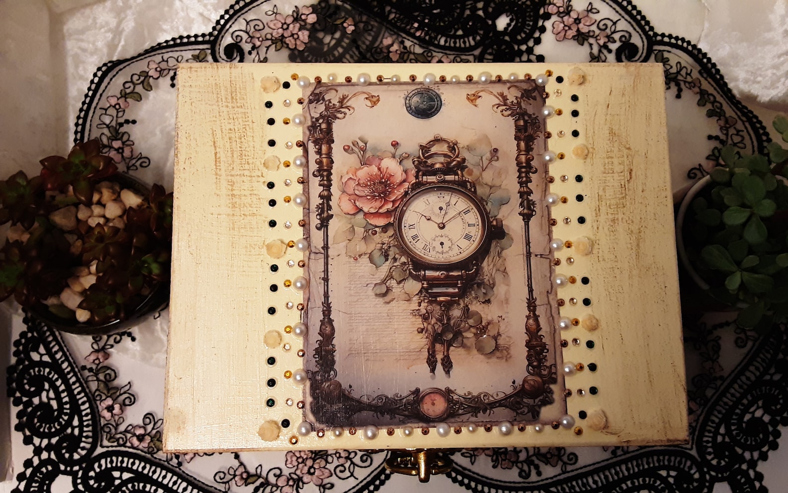 Victorian Watch Picture With Baroque and Embellishments 86B - Etsy