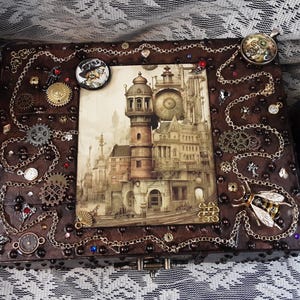 146B City Scape Steampunk Themed Box. A Way Cool Box to Have! - Etsy
