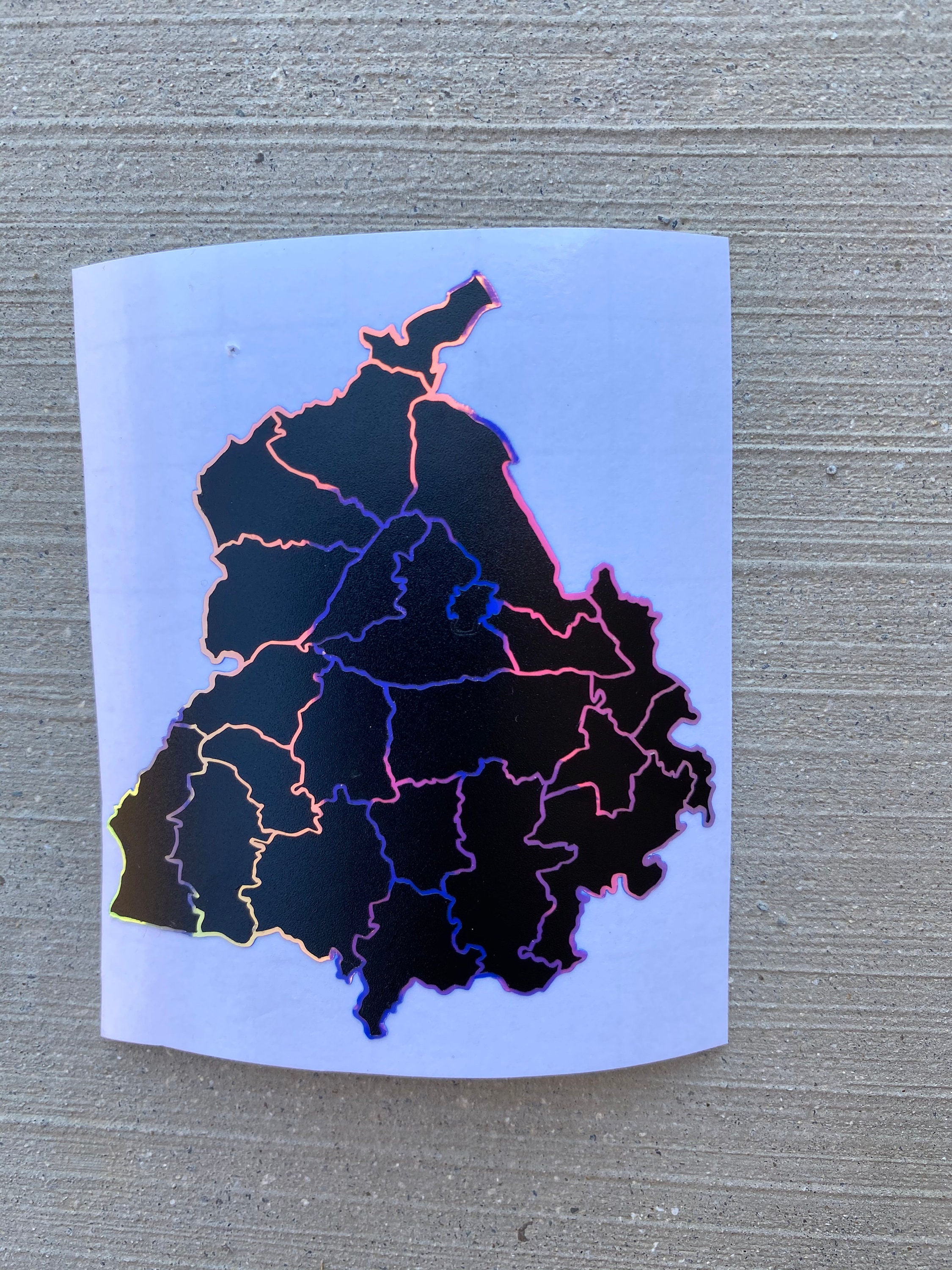 Punjab Holographic Sticker - Etsy