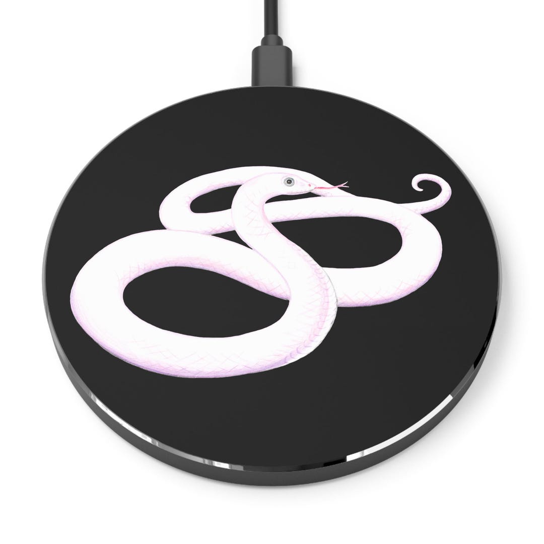 Wireless Charger, White Snake Design - Etsy