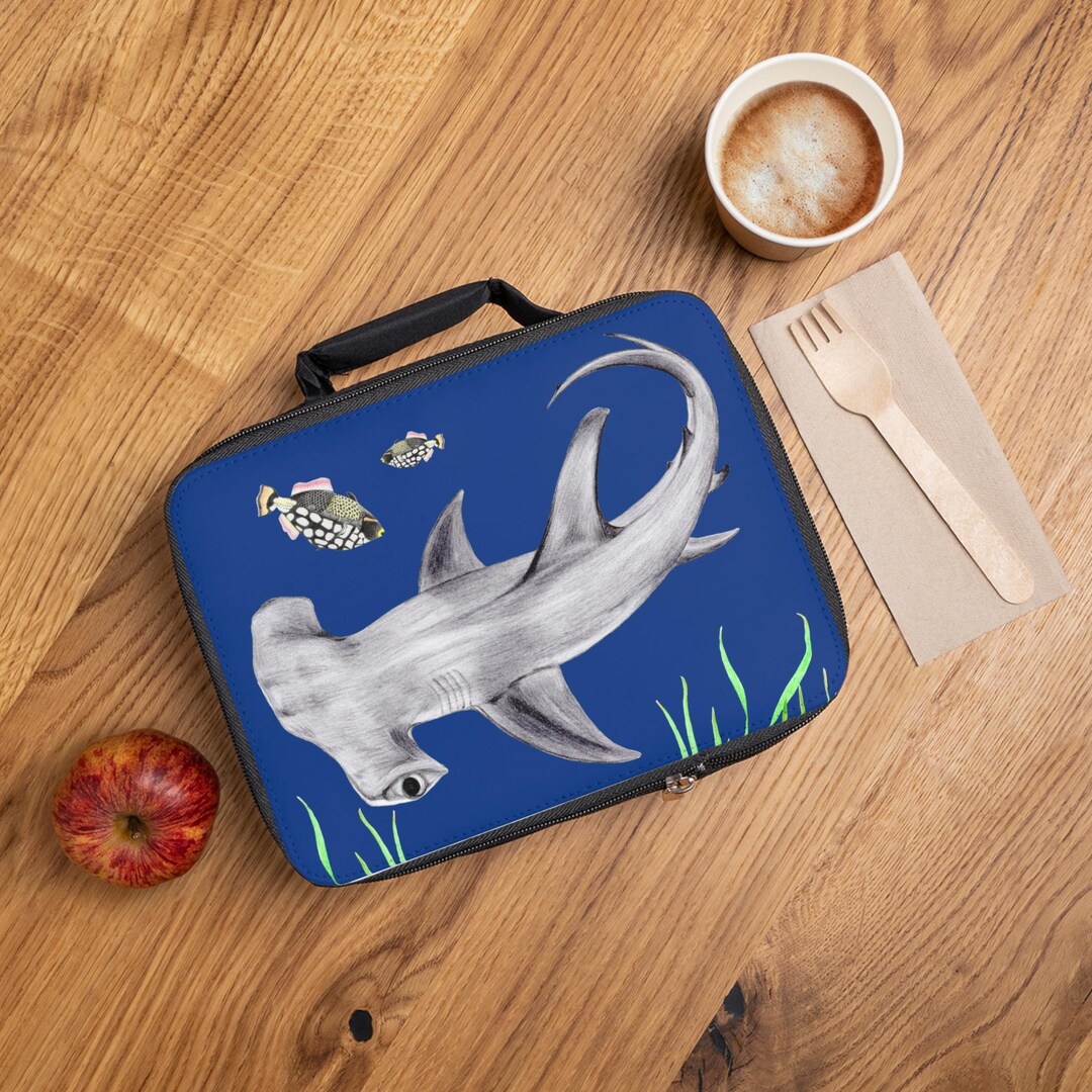 Blue Shark Lunch Bag, Cooler Bag, Lunch Box - Etsy