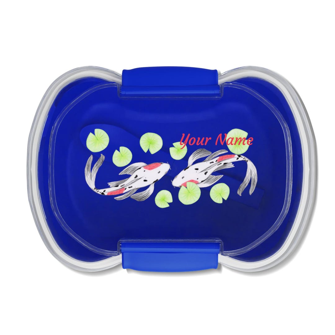 Two-tier Bento Box, Koi Fish Pond Design, Personalized - Etsy