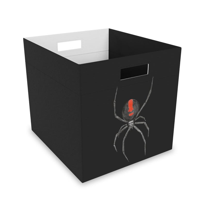 Black Felt Storage Box, Redback Spider Design - Etsy