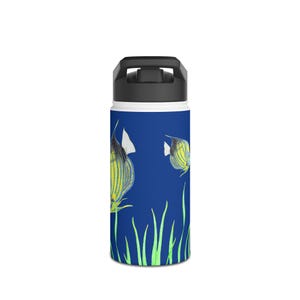 Stainless Steel Water Bottle, Standard Lid, Blue Angel Fish Design ...