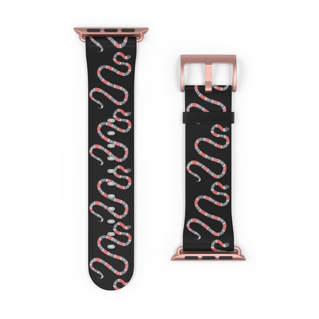 Black Snake Watch Band, Arizona Coral Snake Design - Etsy