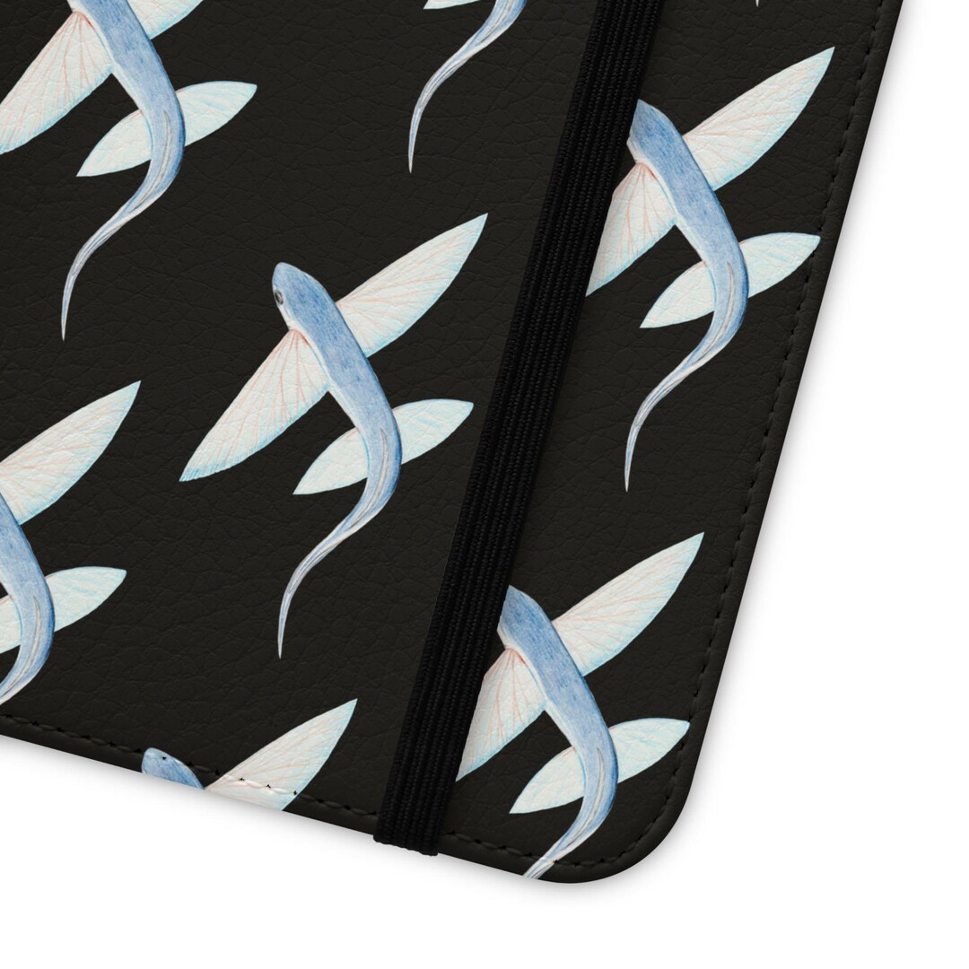 Flip Cases, Flying Fish on Black Design - Etsy