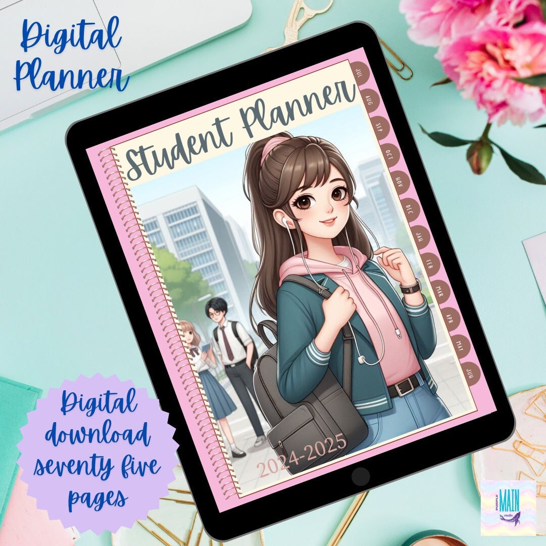 Digital Student Planner 2024-2025, Digital Academic Organizer, Academic ...