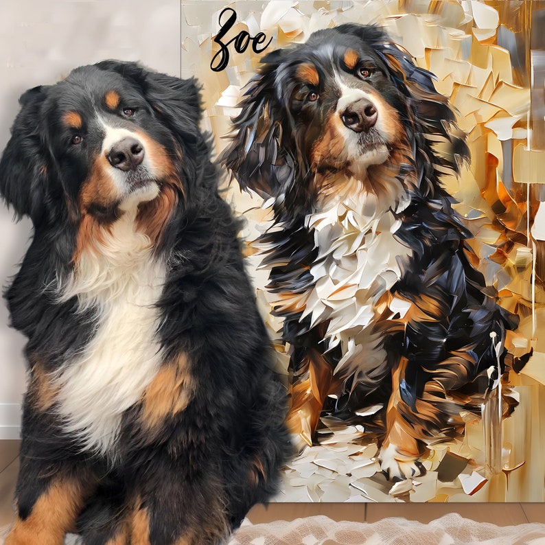 Custom Watercolor Portraits Using Pet Photo Personalized Digital Dog Portraits Cat Portraits ...